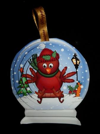 3D Sledging Robin Snow Globe Shaped Tree Decoration - CUP574258_359 ...