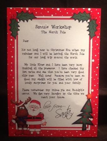 Christmas Santa & Rudolph A4 Child's Letter from Santa - CUP375488_359 ...