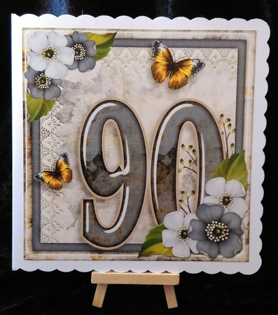 Vintage Birthday 90th Card Topper Kit 1192 - CUP769047_2166 | Craftsuprint