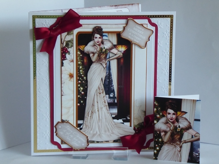 Art Deco Lady Freya Christmas 4 Sheet Mini Kit CREAM - Photo by ...