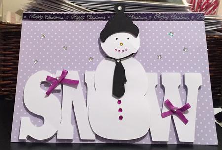 Snowman Snow Word Card - CUP700670_596 | Craftsuprint
