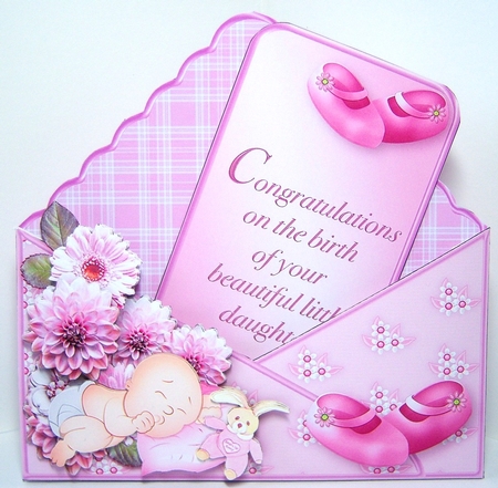 Little Baby Girl - Stand-up Envelope Card Mini Kit - Photo by Katie Silver