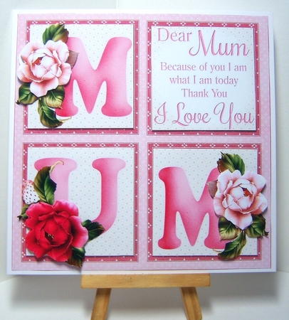 8x8 I love you mum mini kit - CUP957574_1209 | Craftsuprint