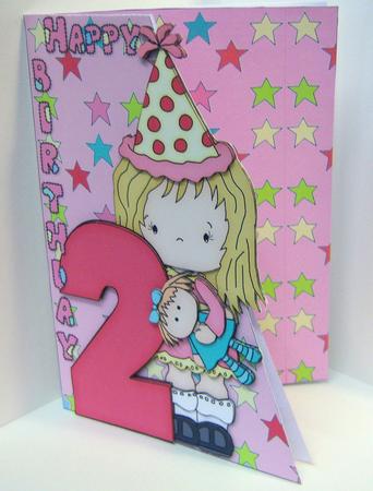 Girls 2nd Birthday Card Front and Decoupage - CUP511491_38 | Craftsuprint