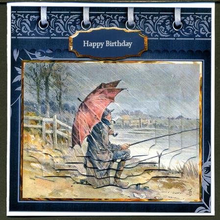 Fishing in the Rain Card with Shaped Stackers - CUP546851_8 | Craftsuprint