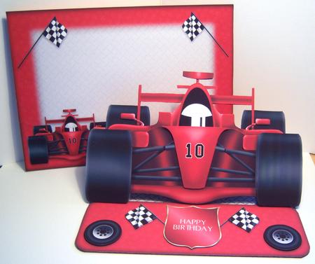 Racing Car Shaped Easel Card Kit - CUP554665_2111 | Craftsuprint