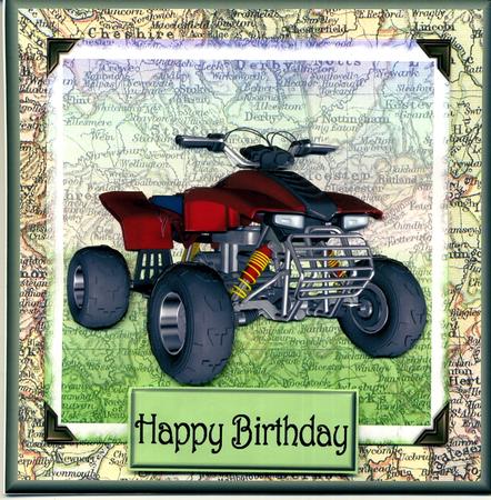 Quad Bike Card - CUP50101_489 | Craftsuprint