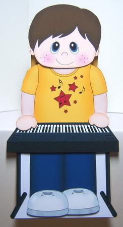 3D on the Shelf Card Kit - Little Keyboard Player Boy Luca - CUP663040 ...
