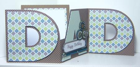 Trifold Dad Block Letters Fathers Day Card - CUP674461_2356 | Craftsuprint