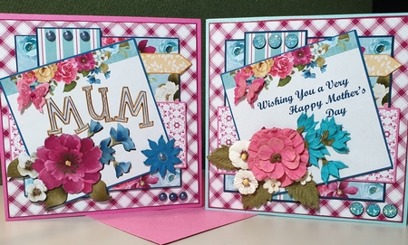 Vintage Floral Layered 7.5 inch card Front & Insert for Mothers Day ...