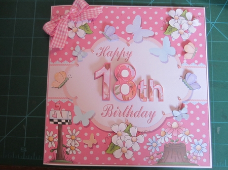 Happy 18th Birthday Butterfly Pink Background Topper - CUP969018_719 ...