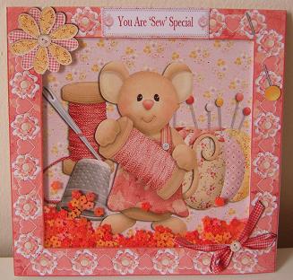 Sew Special - Cute Mouse Shaker Card - CUP230426_614 | Craftsuprint