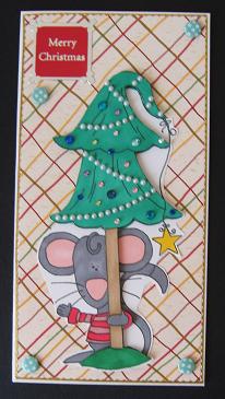 Christmouse and a Christmas Tree Digi Stamp - CUP254190_1031 | Craftsuprint
