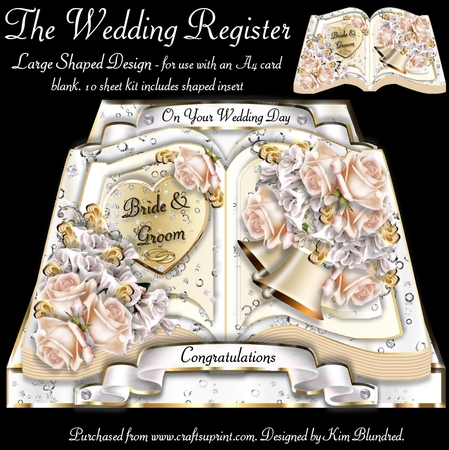 Open Book Card Template 2 - CUP289563_99 | Craftsuprint