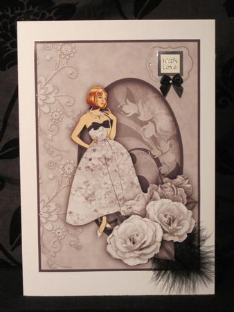 A4 Elegant Lady & Roses in Black & White Part 2 - CUP75193_68 ...