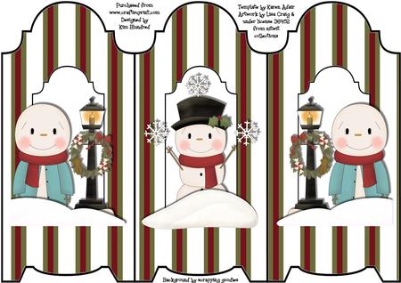 Tri-fold Screen Card Template - CUP328979_168 | Craftsuprint