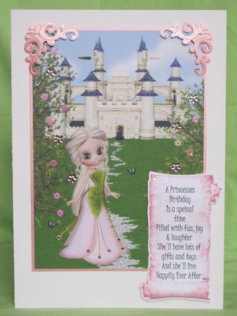 Princess Castle A4 Card Front - CUP90771_640 | Craftsuprint
