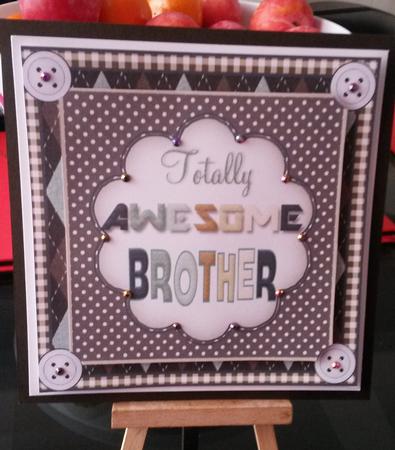 Totally Awesome Brother Card Front Kit - CUP646062_1483 | Craftsuprint