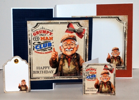 Grumpy old man 7x7 & A5 choice of two characters mini kit - Photo by ...