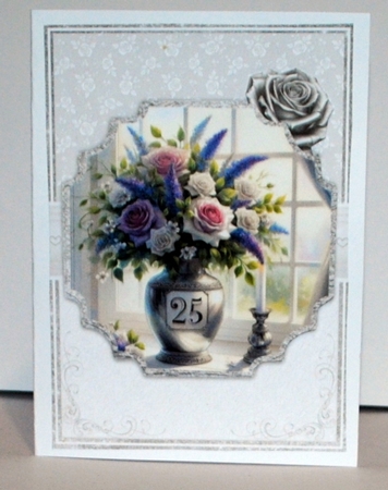 SILVER ANNIVERSARY FLOWERS - CUP1291159_57683 | Craftsuprint