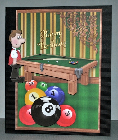 A Game of Pool - A4 Decoupage Card MIni Kit - CUP740574_1648 | Craftsuprint