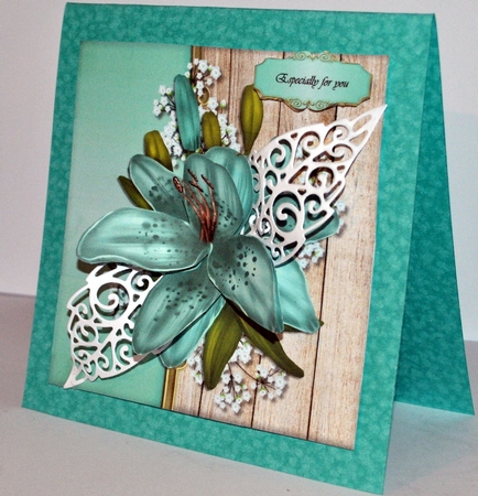 Teal Lilies Topper - CUP799610_936 | Craftsuprint