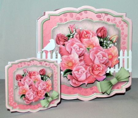 Pink Bouquet - Shaped Card Mini Kit - CUP856747_1648 | Craftsuprint