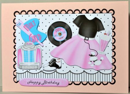 Fabulous Fifties - Decoupage Card - CUP209322_499 | Craftsuprint