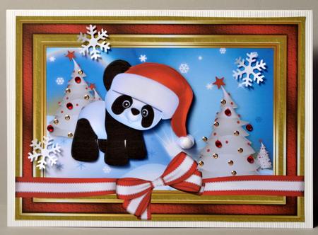 The Christmas Panda Card Front with Step by Step - CUP247036_168 ...