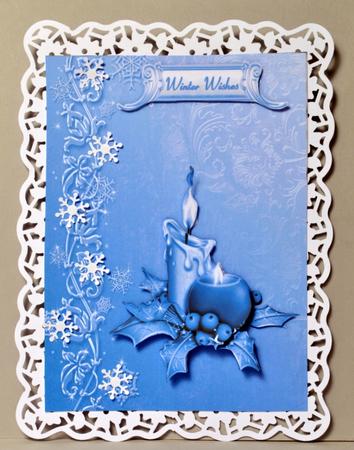 Ice Blue Christmas Card Front with Step by Step - CUP256737_168 ...