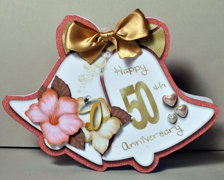 Golden Anniversary Wedding Bells Card - Photo by Kristina Norbat