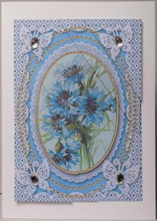 Cornflowers Butterfly Lace Duo Corner A5 Stacker - Photo by Kristina Norbat