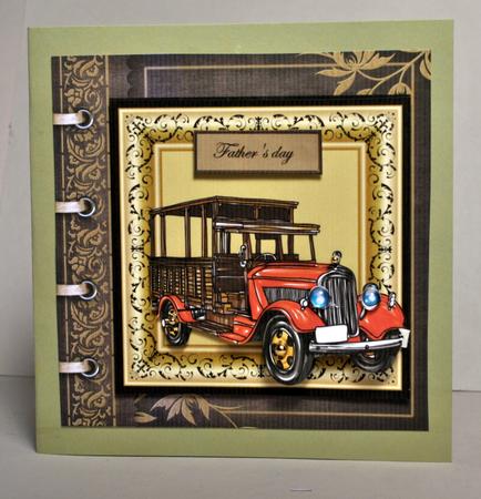 Vintage Car Card Front with a Topper and Decoupage - CUP400369_8 ...
