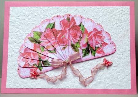 Pink Roses - Fan Sheet - CUP112171_499 | Craftsuprint