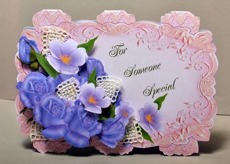 Pink Strip Card Mini Kit - Blue Roses and Anemones - CUP414917_66 ...
