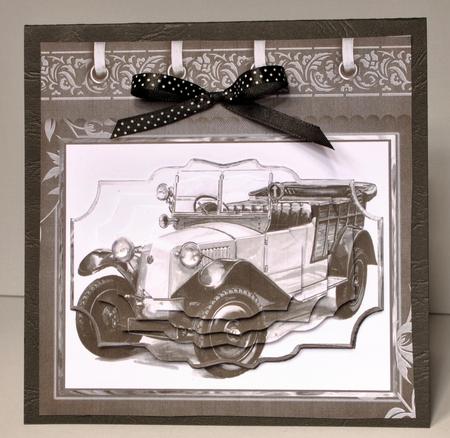 Classic Vintage Car Card with Shaped Stackers - CUP492385_8 | Craftsuprint