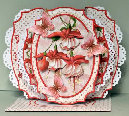 Fuchsia & Decoupage Double Pop Out Card Kit - CUP492528_68 | Craftsuprint