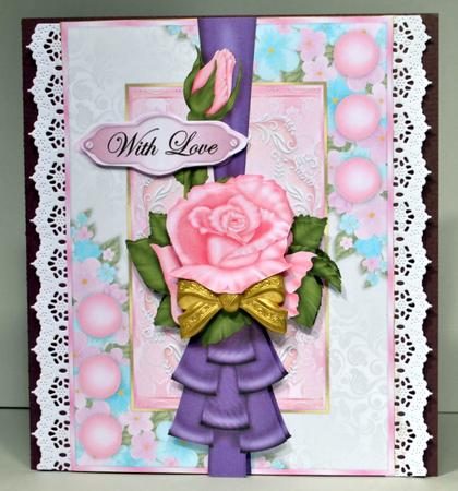 Pink Rose Card Front - CUP540040_596 | Craftsuprint