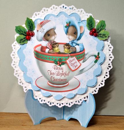 Cute Christmas Mice in a Teacup, with Plate and Stand - CUP582017_415 ...