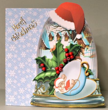 Mouse in Teacup Globe Christmas - CUP584039_936 | Craftsuprint