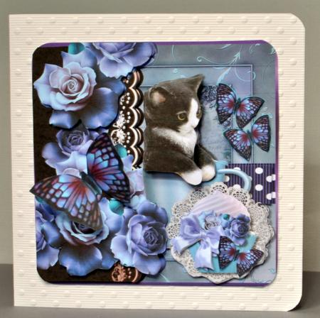 Mini Kit Cute Kitten in Bleu - CUP610601_936 | Craftsuprint