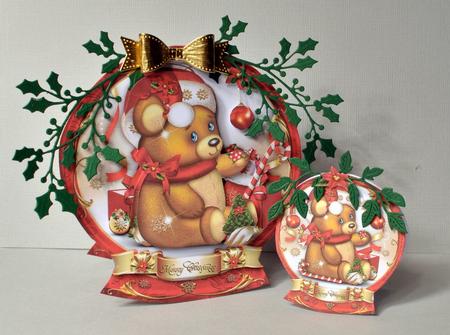 Cute Christmas Teddy Bear Card Kit - CUP645074_1641 | Craftsuprint