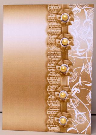 Gold Metallic with Lace Border Backing Paper - CUP145133_422 | Craftsuprint