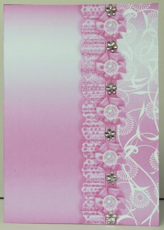 Pink Metallic with Lace Border Backing Paper - CUP145396_422 | Craftsuprint