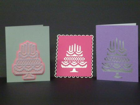 627 Lacy Birthday Cake Card and Topper - CUP693972_1415 | Craftsuprint