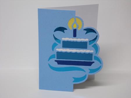 Birthday Cake Over the Edge Card - CUP691187_198 | Craftsuprint