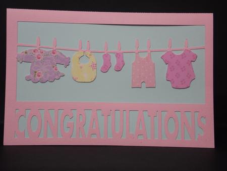 Baby Card Template Washing Line And Clothes Cutting F - CUP705015_1929 ...
