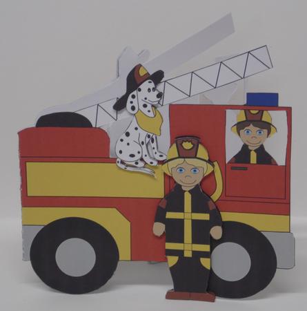 Fire Engine Fire Truck Shaped Card - CUP31521_172 | Craftsuprint