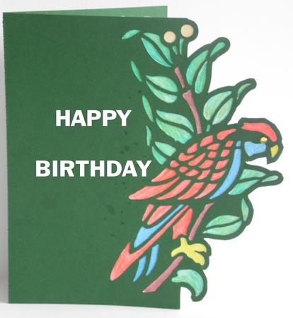 Parrot Over the Edge Card - CUP691548_198 | Craftsuprint