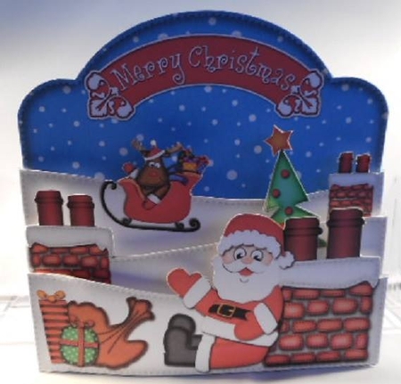 3D Xmas Rooftop Santa Pop Out Card Kit - CUP252204_359 | Craftsuprint
